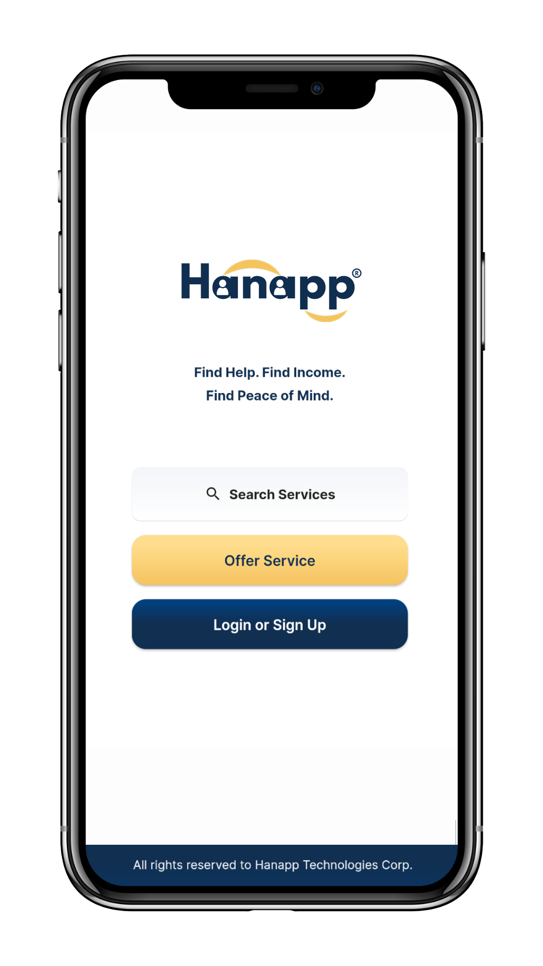 Hanapp — Find help. Find income. Find peace of mind.
